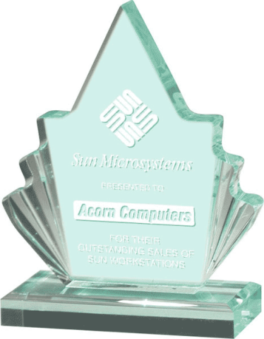 Jade Acrylic Maple Leaf Award | Awards Unlimited Trophies and Awards